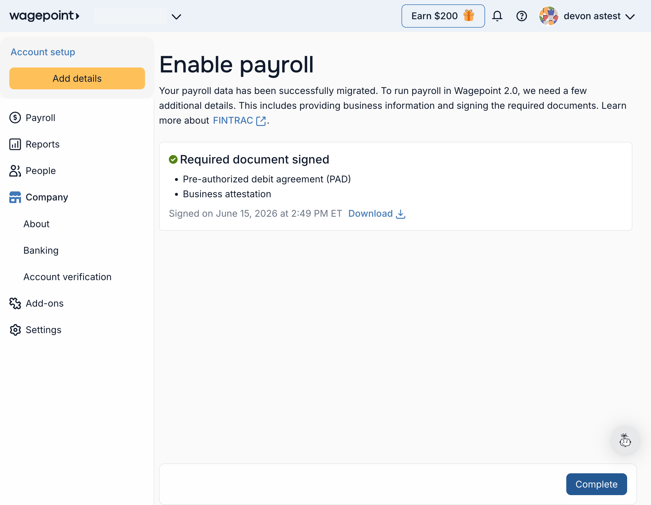 Sign business documentation (PAD/BA) as an Authorized signatory ...